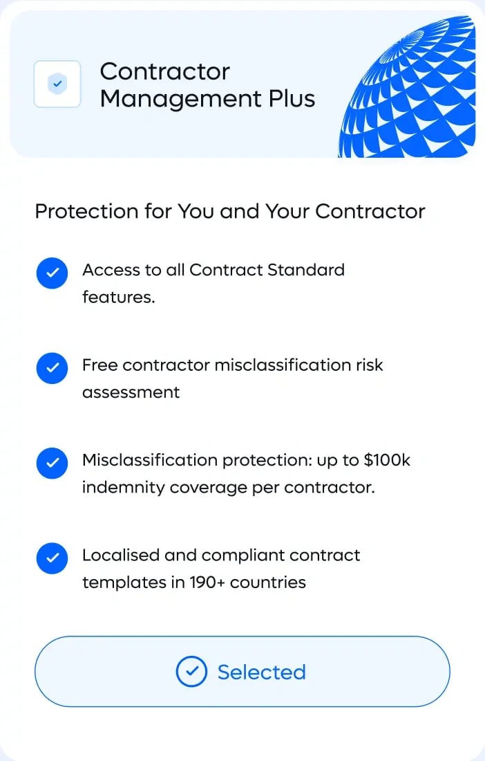 Contractor Management Plus: Misclassification Warranty Coverage | Remote